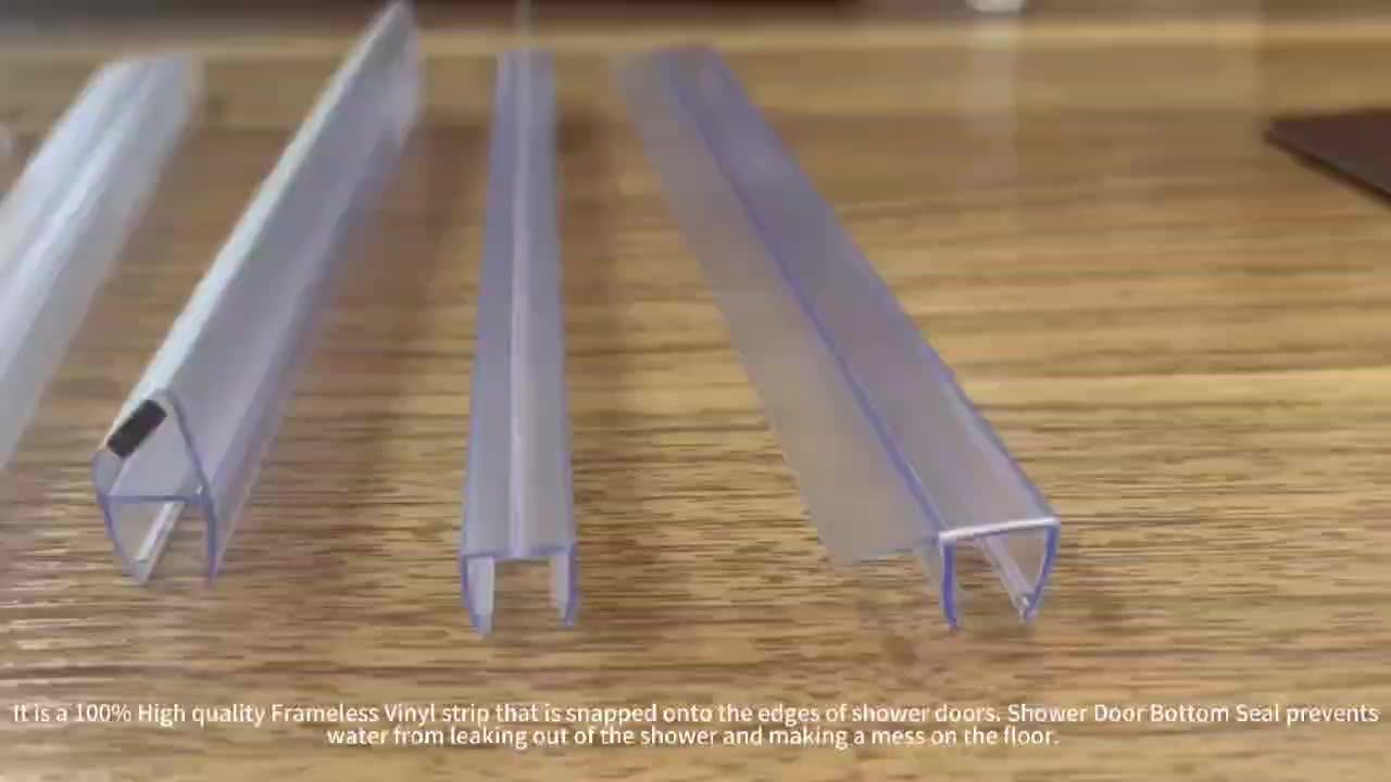 Frameless Shower Door Bottom Side Seal Water Guard Shower Door Seal ...