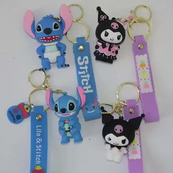 2024 New Design Cartoon Character Keychain Custom 3d Soft Anime Pvc ...