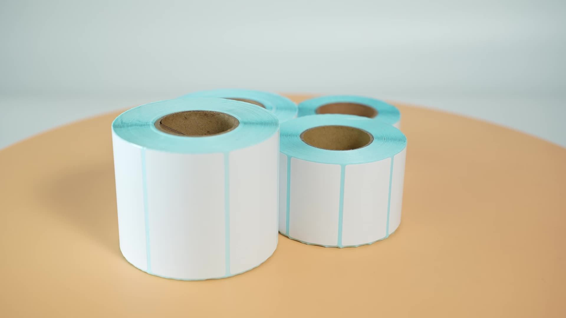 80g Semi Gloss Label 100x100mm Adhesive Sticker 4x2 Thermal Transfer ...