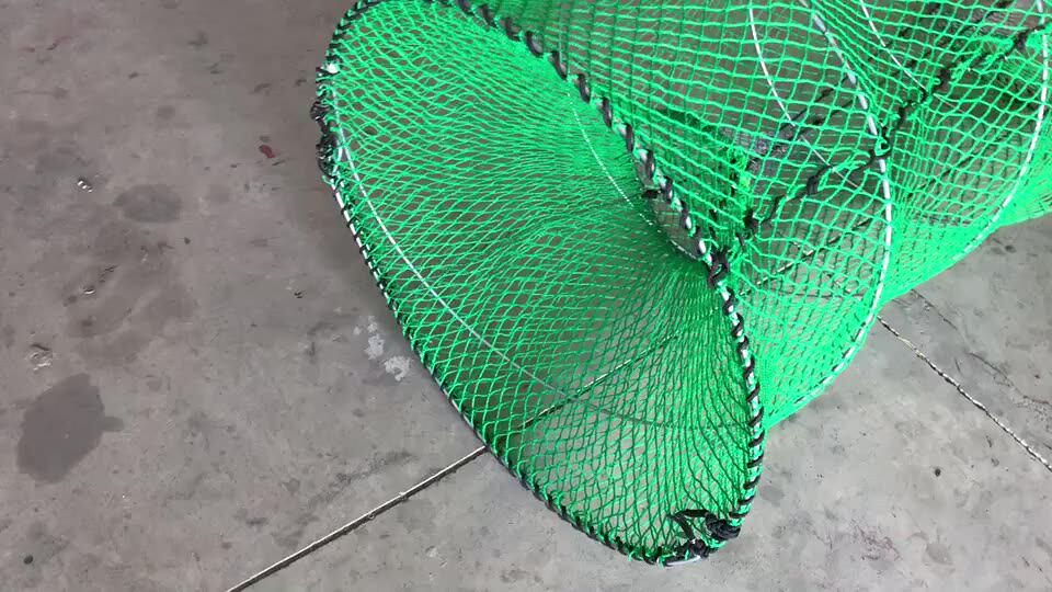70x130cm Green Color Spring Fishing Trap Net Deep Sea Catch Fishing Net ...