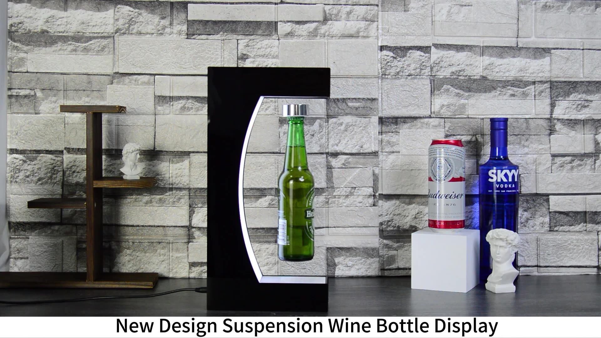 Acrylic Floating Display Advertising Magnetic Levitating Wine Beer ...