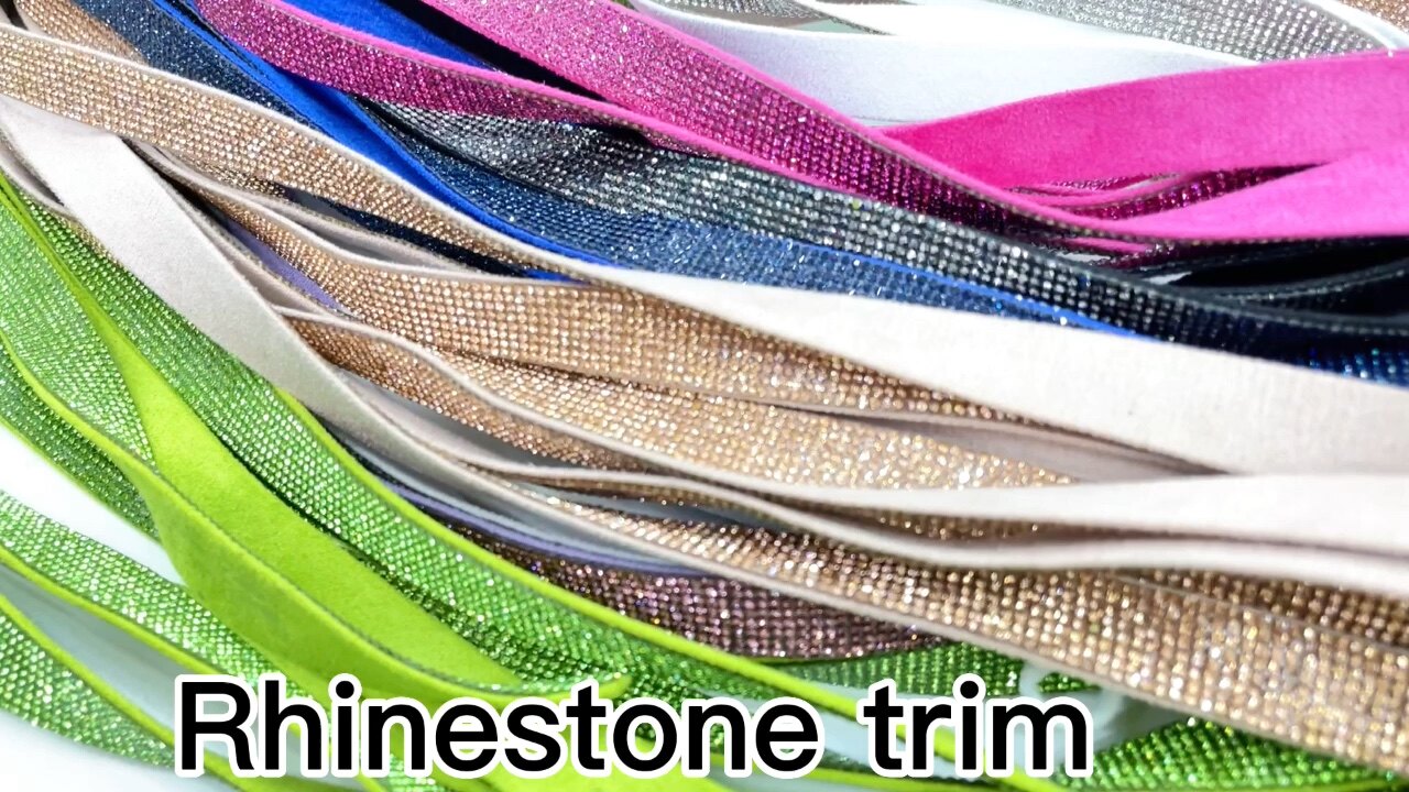 Tr094 Bling Bling Multicolor Hotfix Crystal Applique Ribbon Rhinestone ...