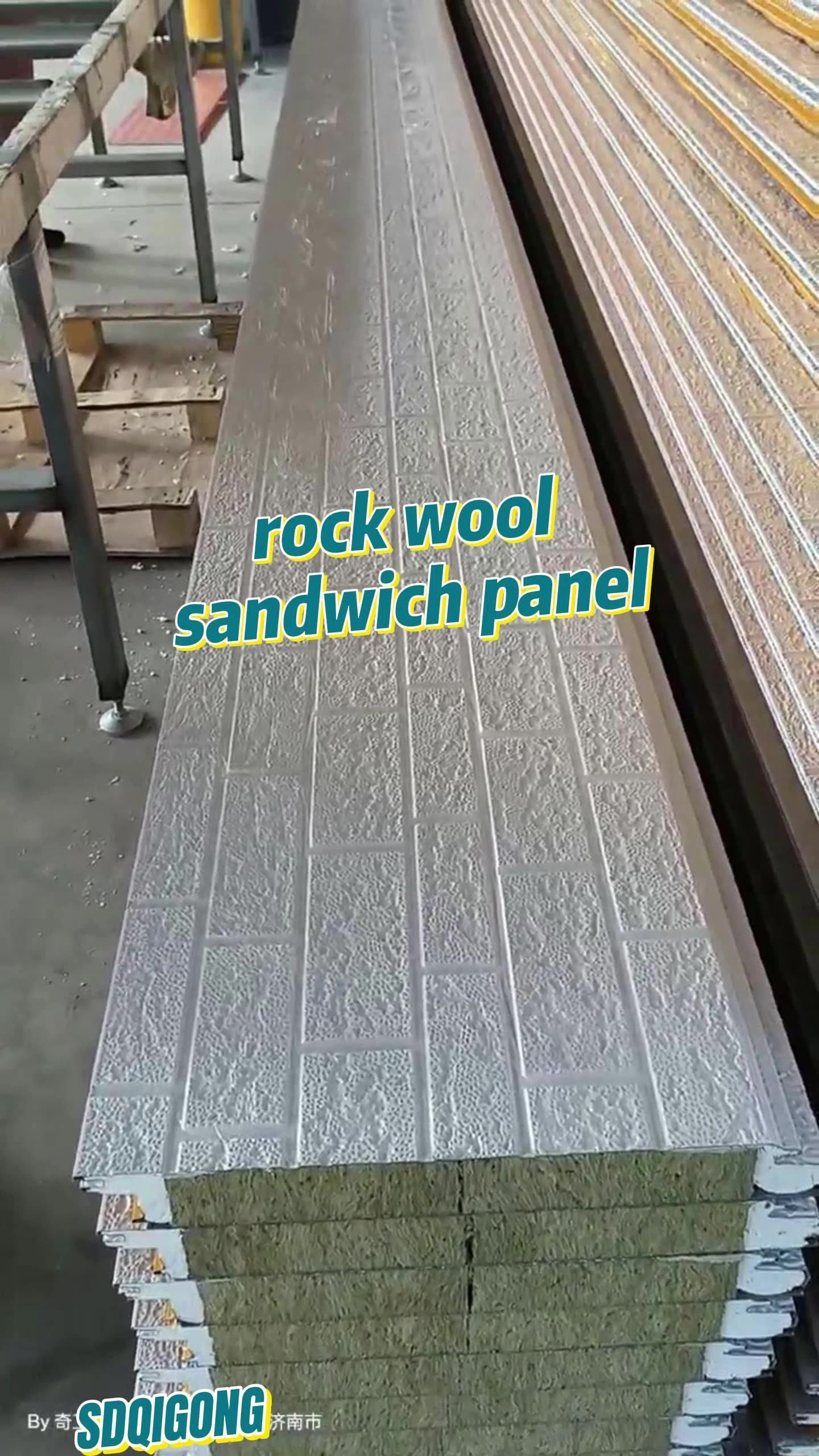Cold Room Exterior Wall Cladding Rock Wool Sandwich Panel Decorative ...