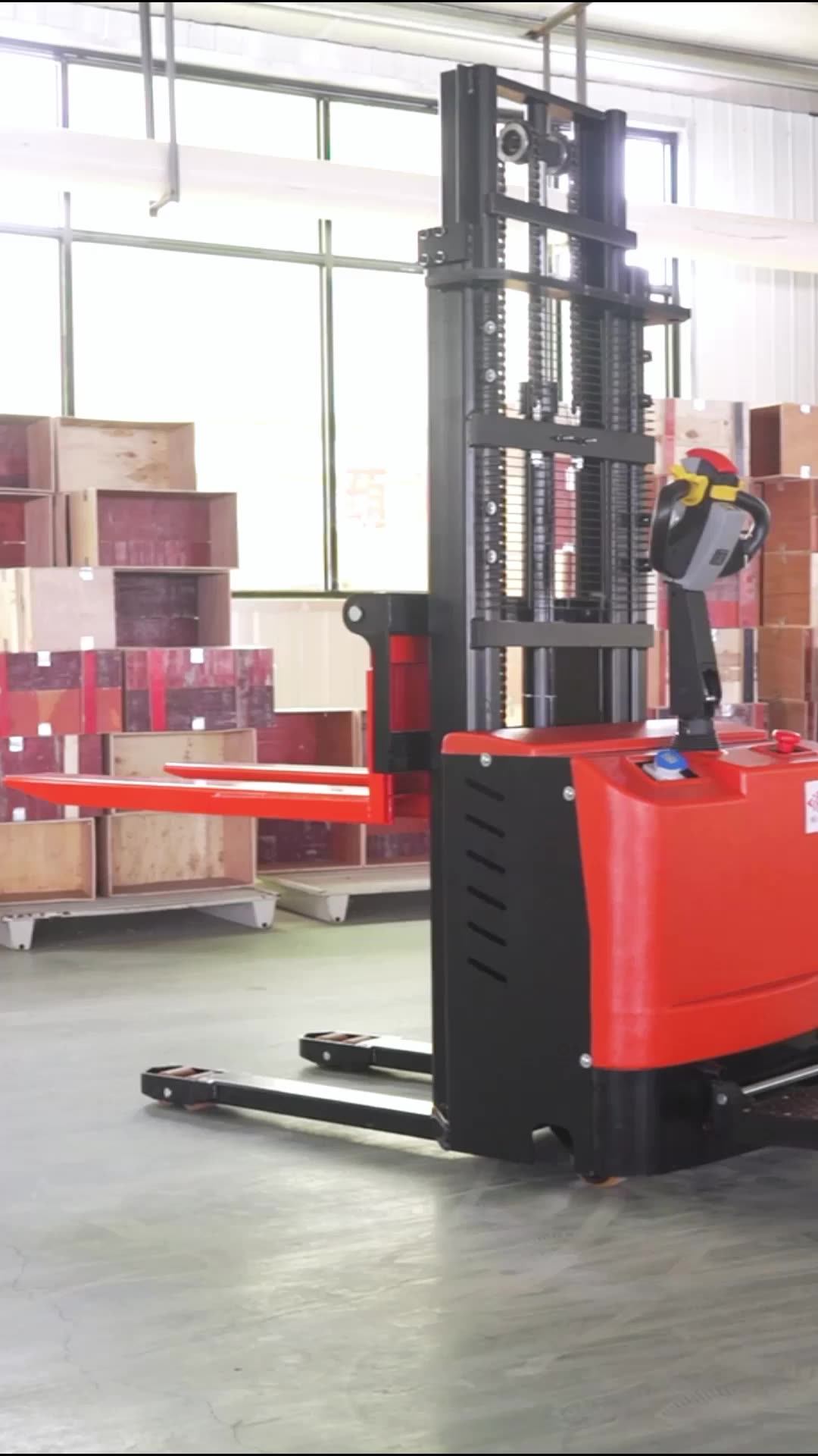 1.5 Tons Walkie Electric Lift Stacker 4 Meters Lifting Height Electric ...