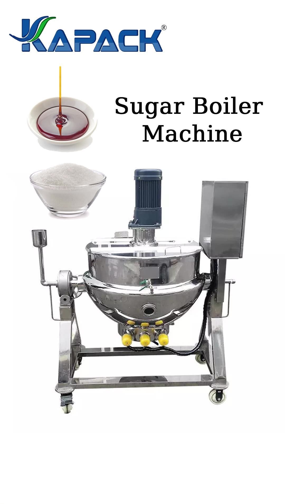 Kapack Steam Jacket Kettle 100l Sugar Syrup Boiler Machine Industry ...