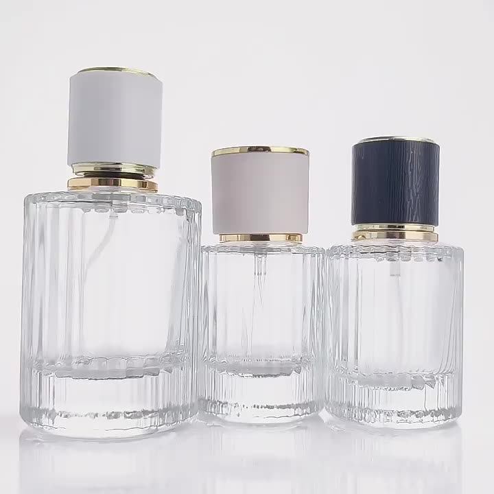 Botol Parfum Bergaris Mewah 30ml 50ml Botol Parfum Kaca Kosong Wanita ...