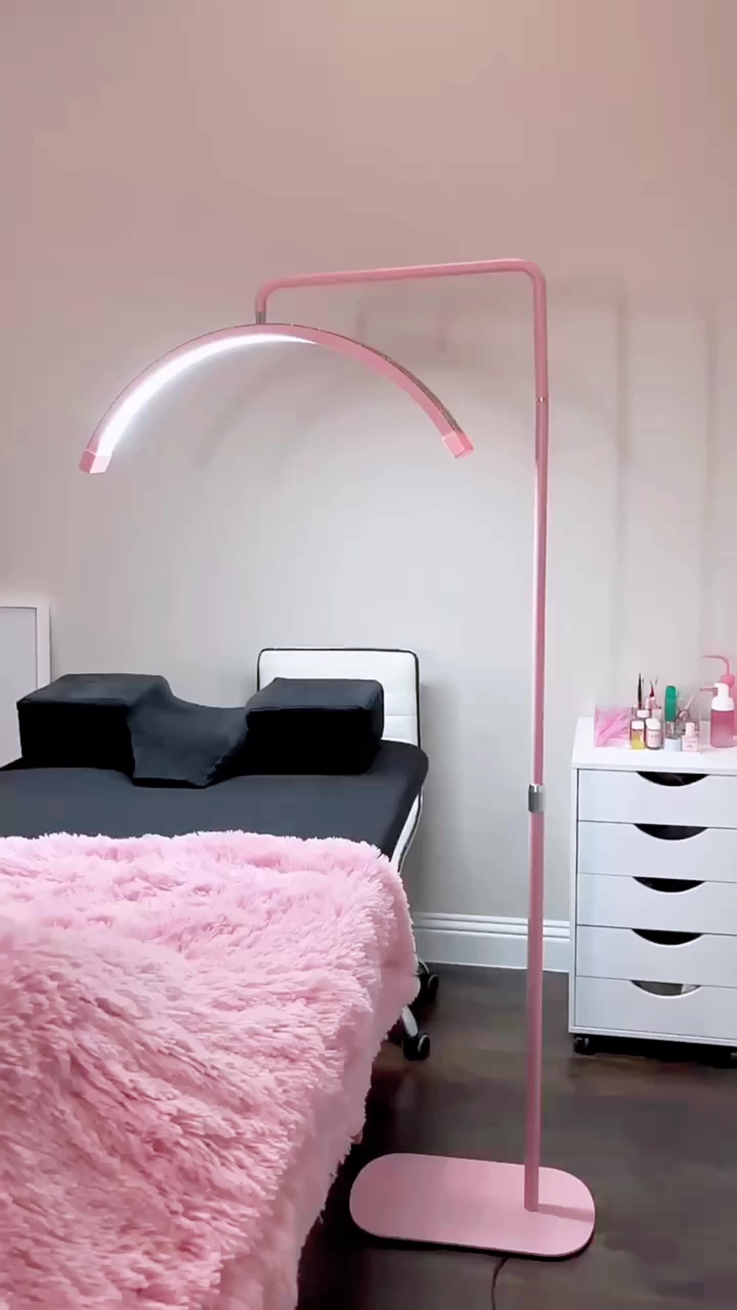 Newest Crystal Led Luna Lash Light 28inch Diamond Half-moon Arc Light ...