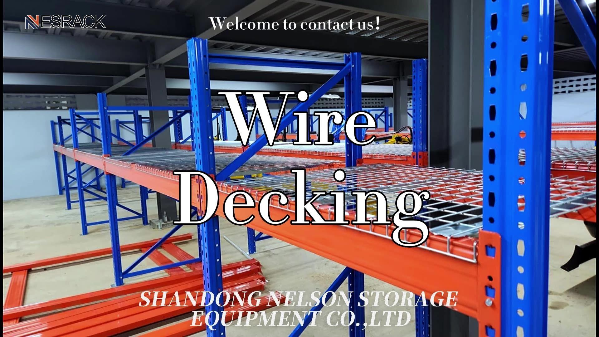 Warehouse Pallet Racking Steel Galvanized Wire Mesh Decking Storage ...