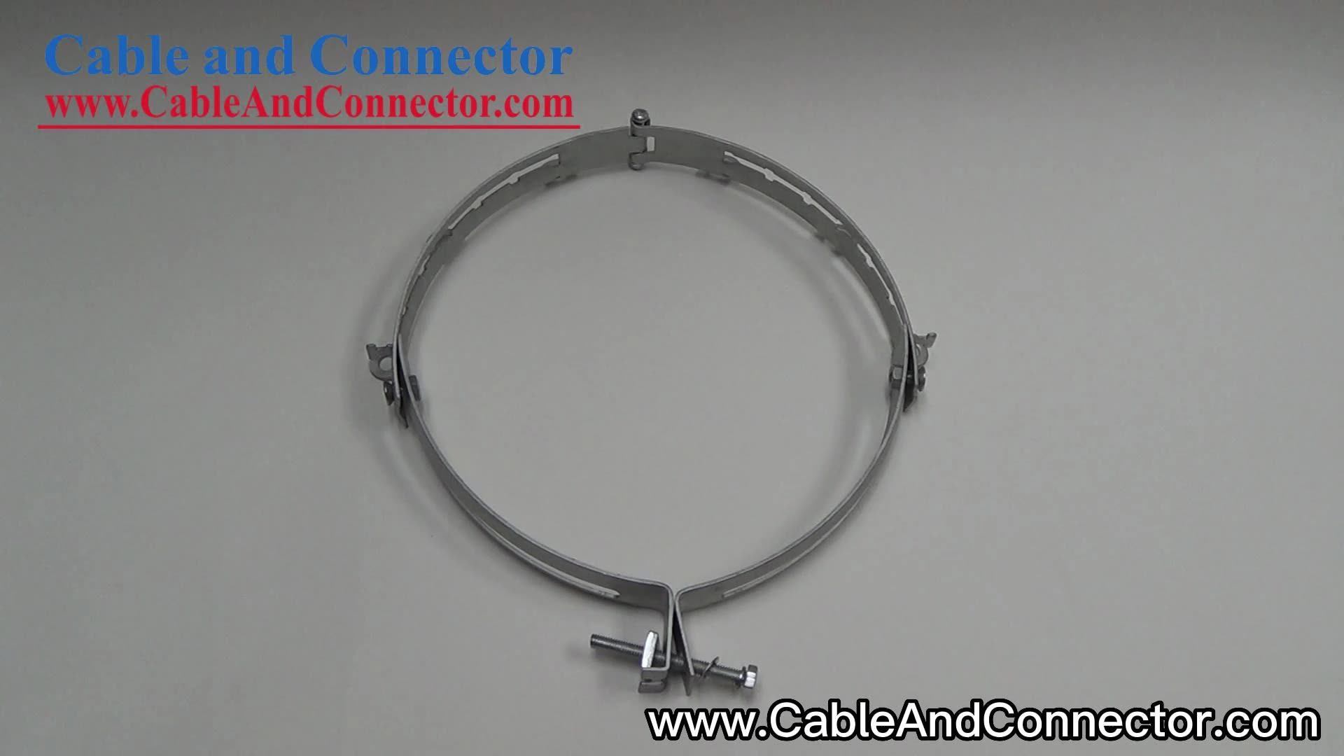 Transmission Line Fitting Stainless Steel Pole Clamp 6 Holes 200mm ...