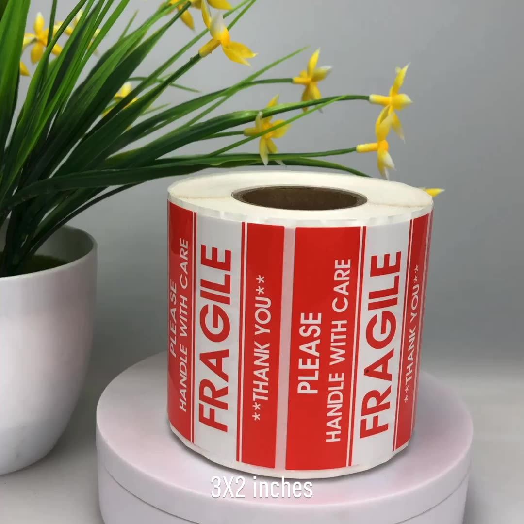 Fragile Handle Warning Adhesive Label With Care Keep Dry Upward Do Not ...