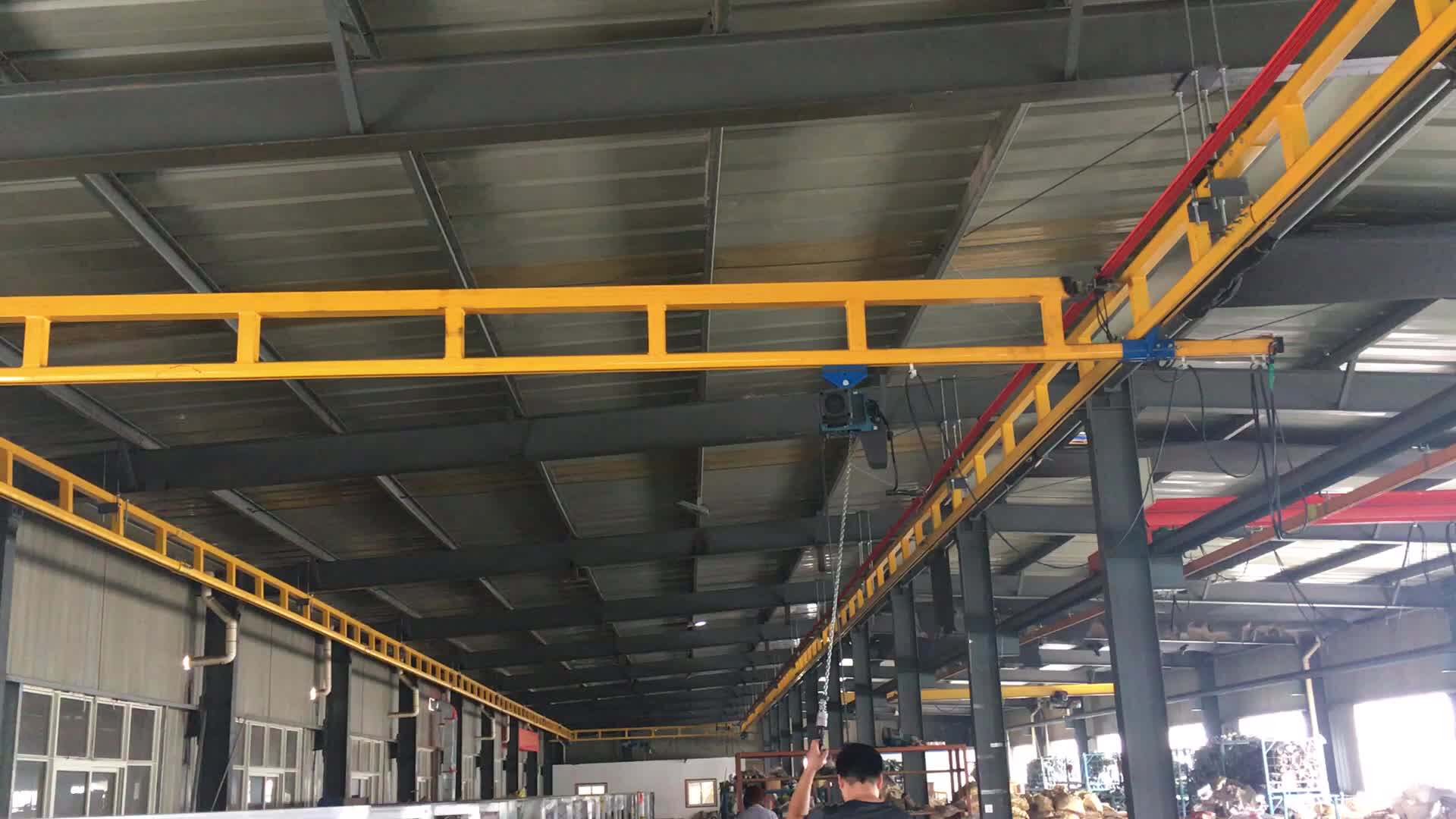 500kg 1ton 2 Ton 3 Ton Mini Hang Overhead Bridge Crane With Electric ...