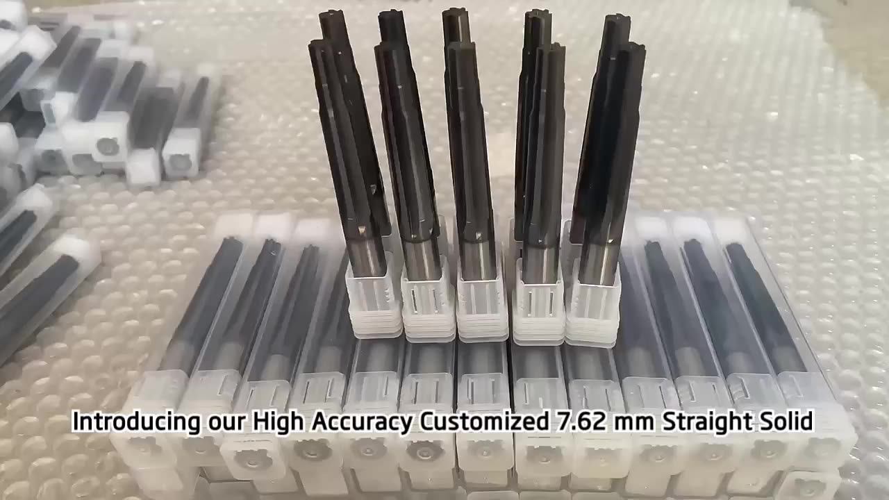 High Accuracy Customized 7.62 Mm Straight Solid Carbide Reamer Carbide ...