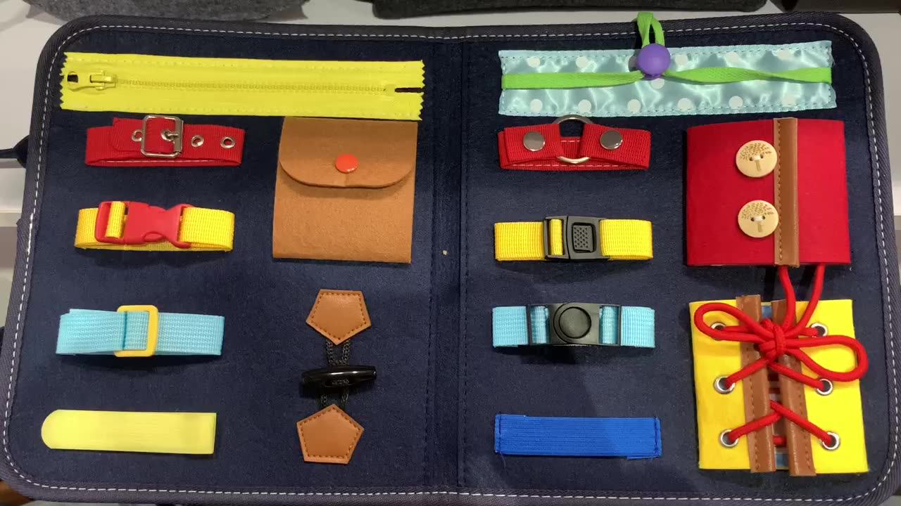 Children's Early Educational Busy Dressing Board Toddler Zippered ...