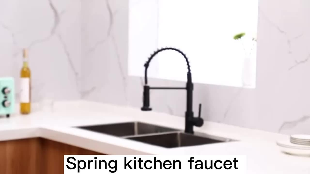 Modern Pull Out Spout Mixer Water Tap Commercial Spring Flexible Brass ...