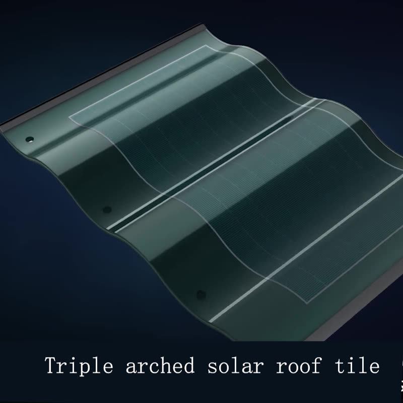 Triple Arched Solar Roof Tiles Bipv Roof Shingles System Solar Pv ...