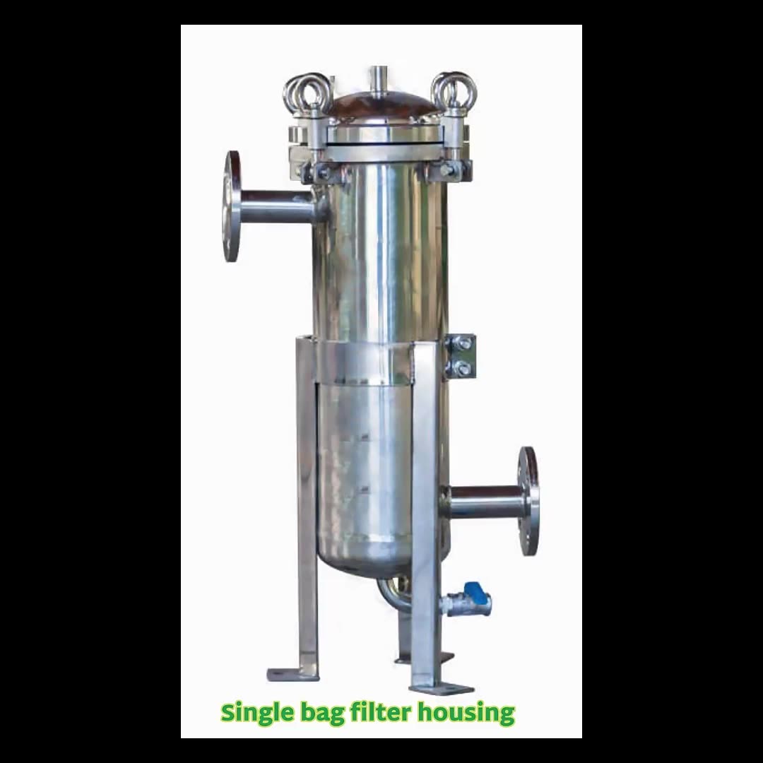 Industrial Water Liquid Filter Filtration Vessel Holder Stainless Steel Bag Filter Housing For ...