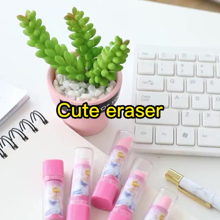 New Creative Cute 3d Stationery Lipstick Eraser For School Dedicated ...