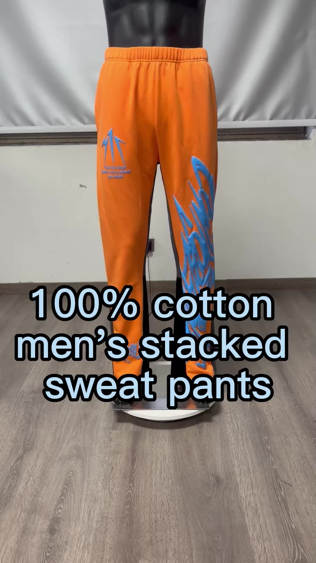 Custom Men's High Quality Casual Flared Jogger Track Pants Elastic ...