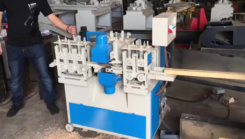 Automatic Mop Rod Rounding Machinery Wood Round Bar Processing Hammer ...