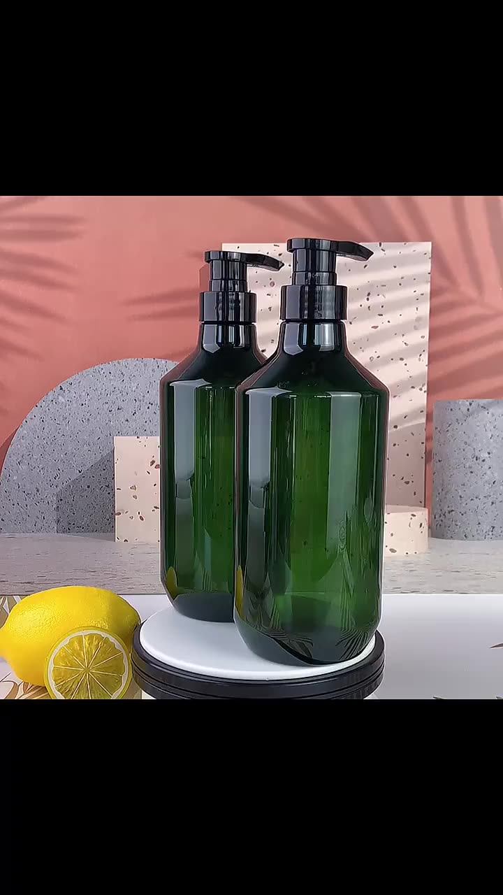 250ml 300ml 500ml Boston Round Hand Shampoo Bath Lotion Bottles Set ...
