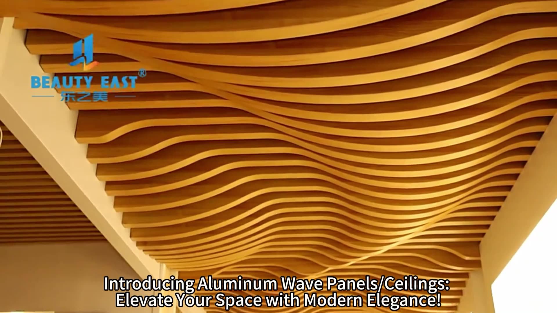 Aluminum U Shaped Ceiling Baffle Ceiling System Modern Shopping Mall ...