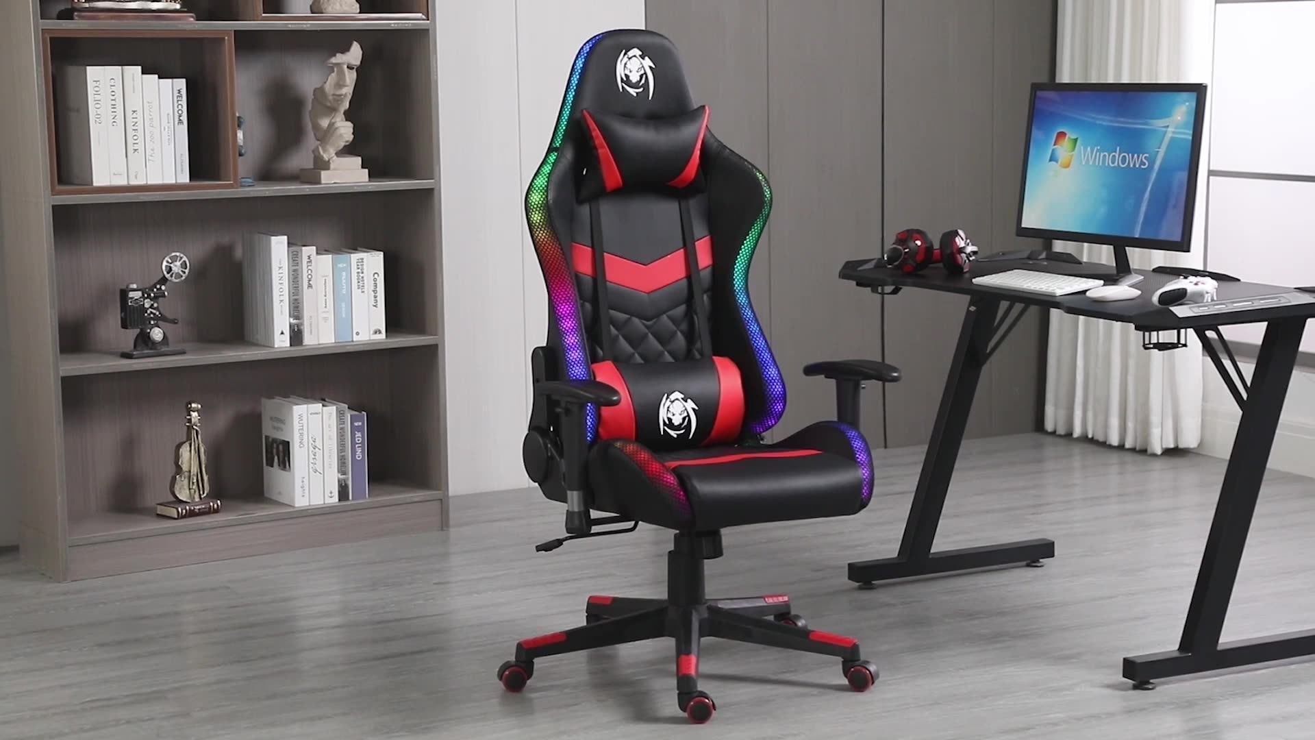 Wholesale gaming chair with led lights and speakers professional ...