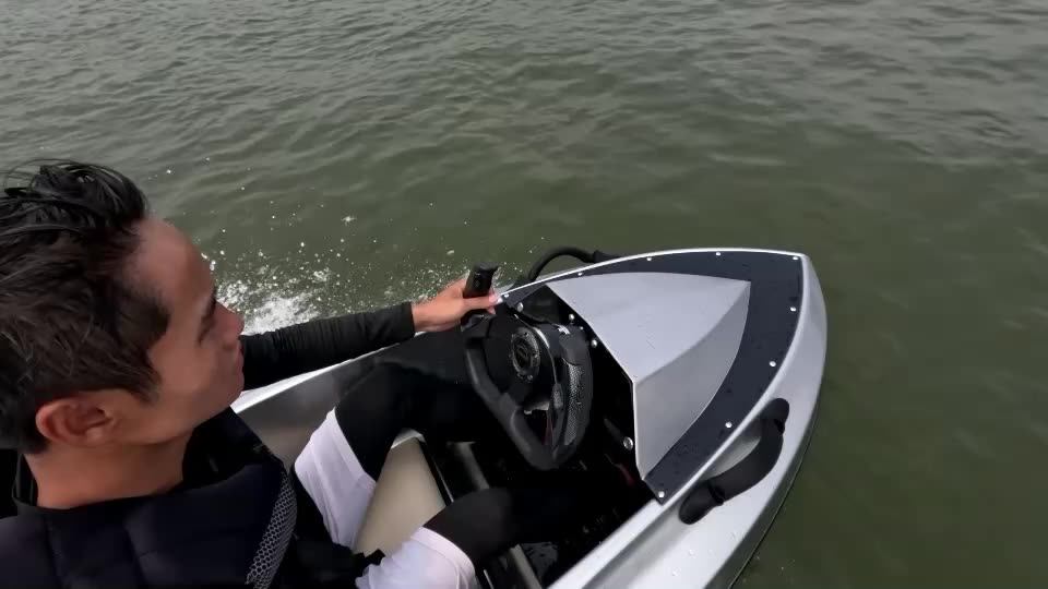 Personal Electric Mini Jet Boat Fast Enclosed Pleasure Watercraft With ...