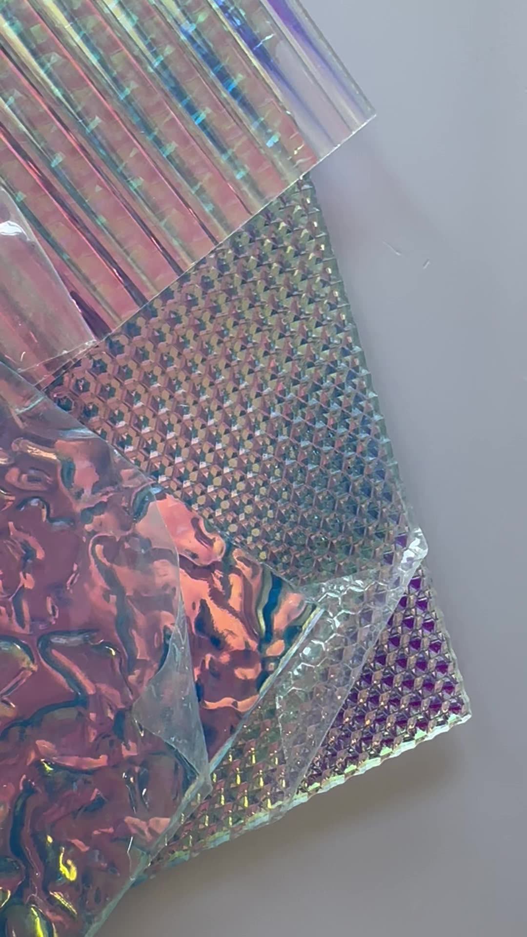 Custom Clear Or Iridescent Cast Plexiglass Plastic Pattern Sheet ...