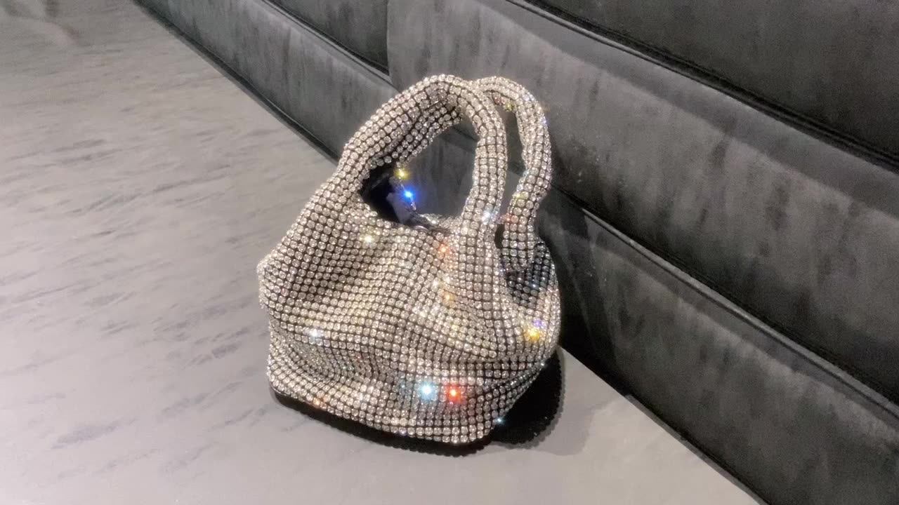 Boshiho Bling Bling Purse Party Shoulder Bag,Luxury Knotted Rhinestones Evening Bag Crystals ...