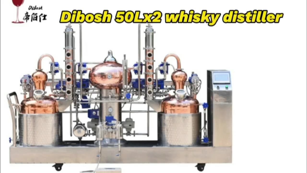 50 Liters Double Pots Fully Automatic Whisky Wine Distillation Machine ...