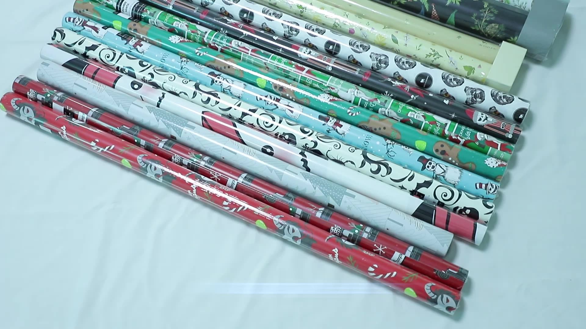 Customized Gift Wrapping Paper Roll Sheets Logo Colorful Cartoon ...