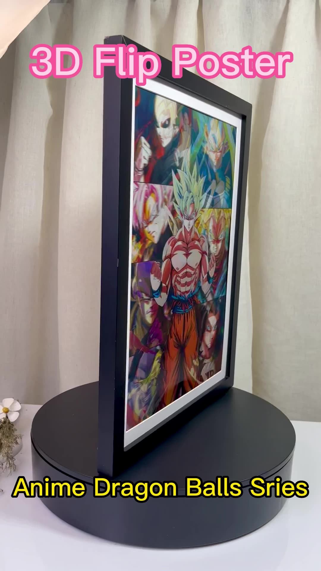 Anime Dragon Ball Poster 3d Lenticular Poster Wall Decor Triple ...