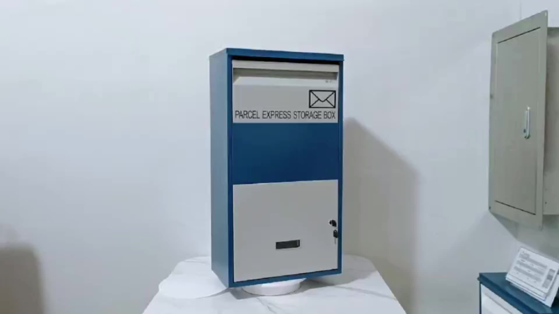 Metal Wall-mounted Anti-theft Package Box Outdoor Package Drop Box With ...