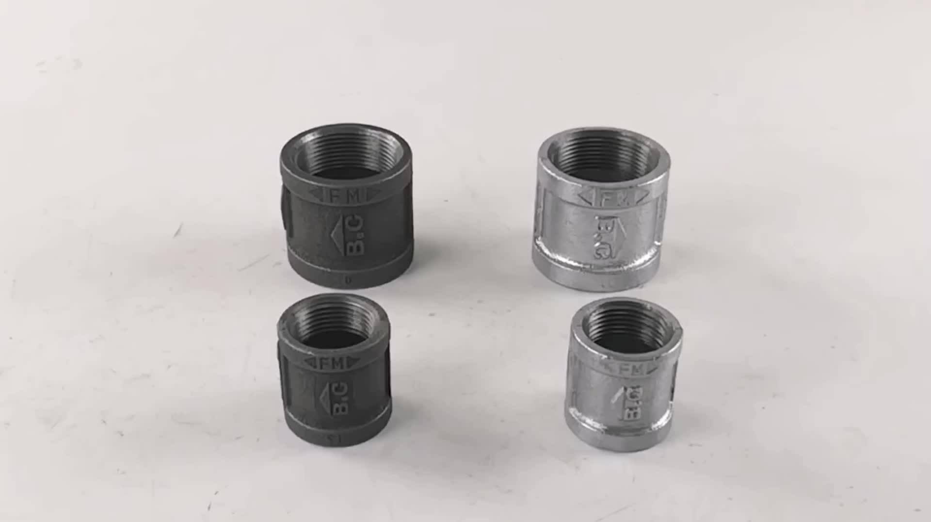 Black Malleable Iron Reducing Pipe Fittings Bsp Pipe Socket - Buy Dn50 ...