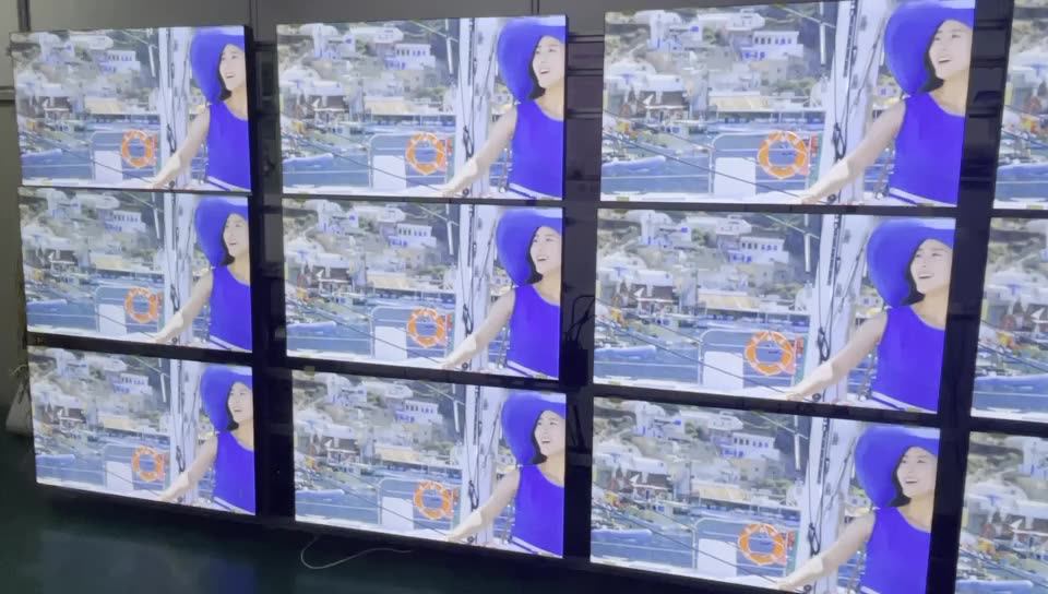 55 Inch 4x3 4x4 4k Tv Lcd Video Wall Display 1.8mm 3.5mm Ultra Narrow ...