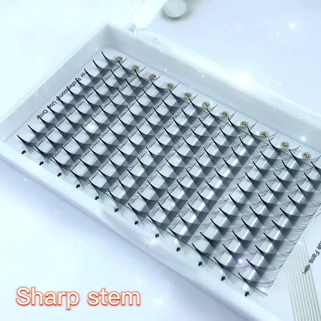 Pointy Base Promade Fans Eyelash Extension Sharp Stem Heat Bonded ...