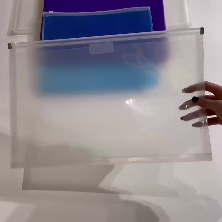 Custom A4 Size Transparent File Folder Pp Pocket Clear Binder File ...