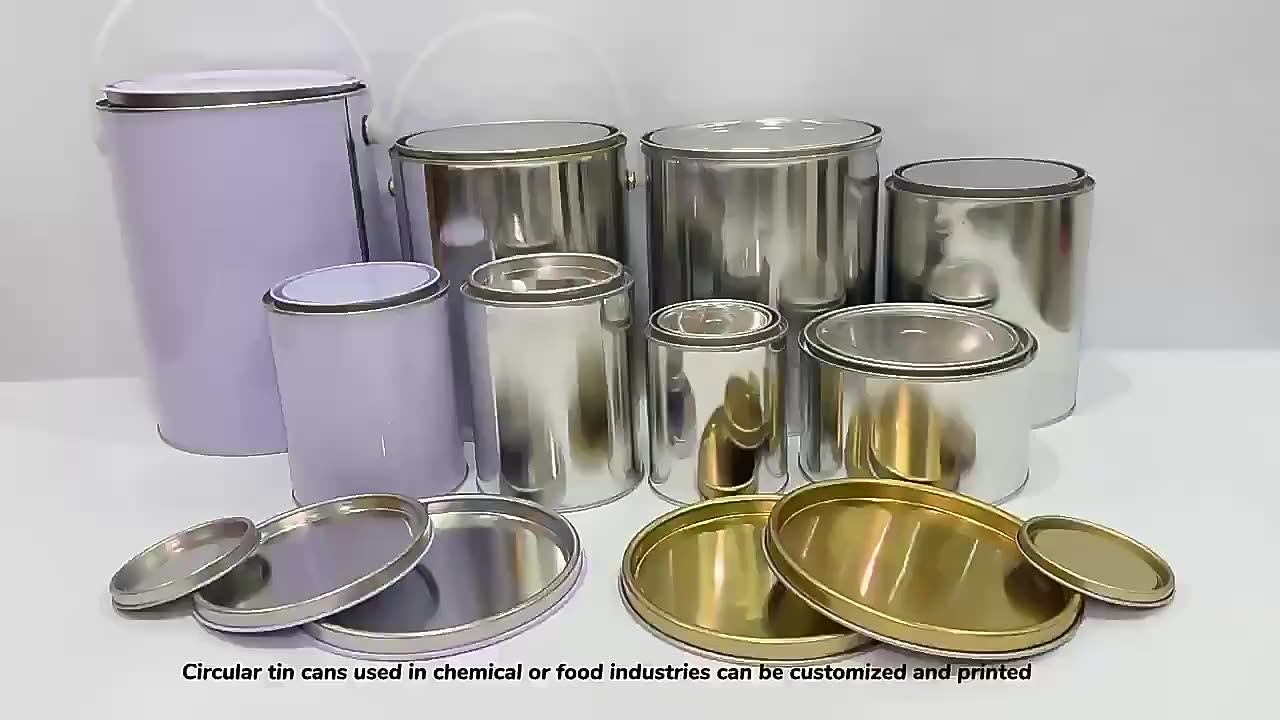 High-capacity 4l Food-grade Tinplate Metal Tin Can Aluminum Body For ...