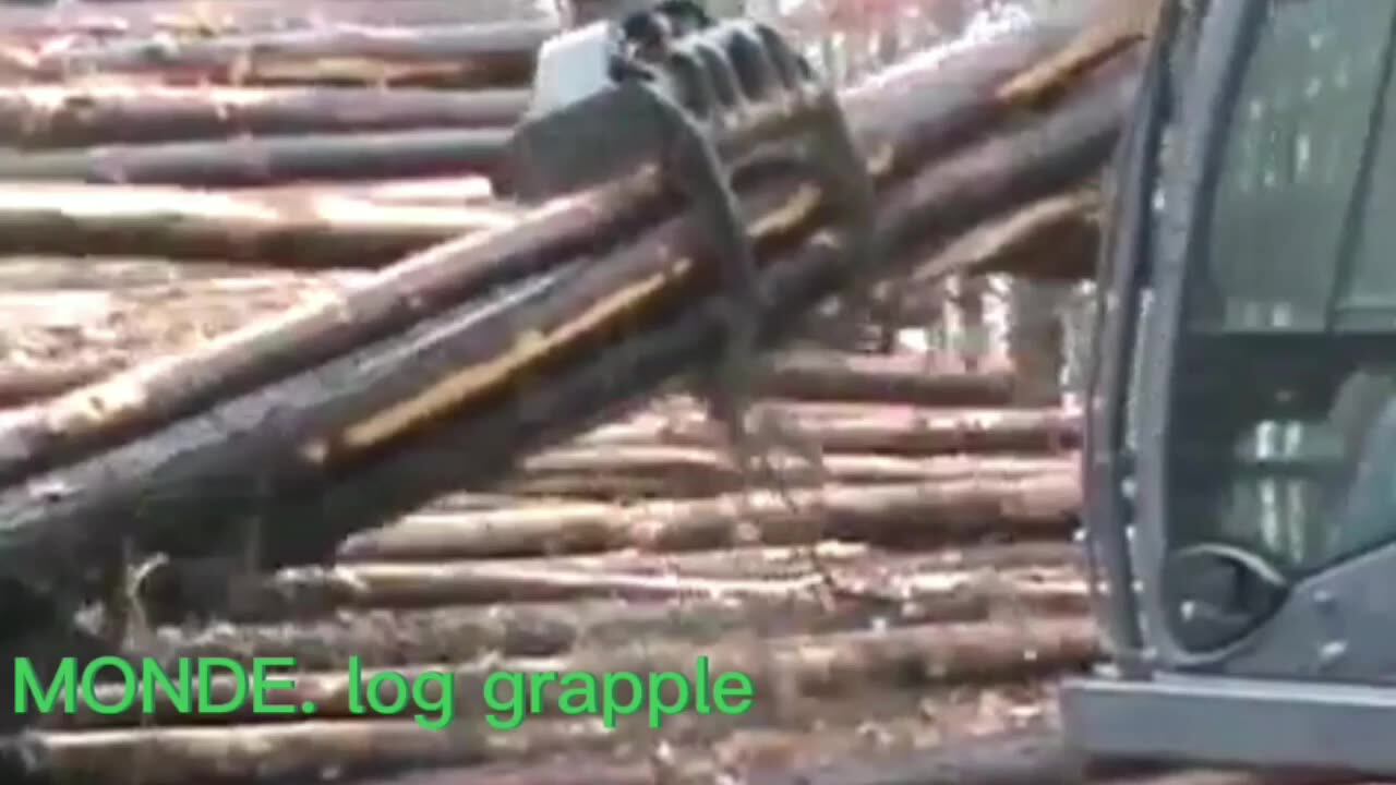 Monde Excavator Wood Grapple 360 Degree Rotation Durable Hydraulic Log ...