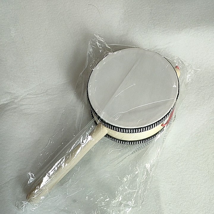 Orff 4 Inch Rattle Drum Wooden Swinging Hand Shake Drum Early Education ...