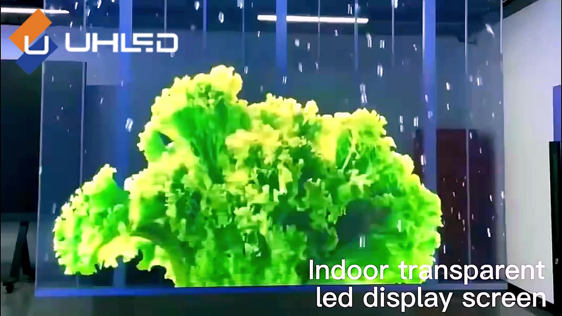 Indoor Transparent Glass Window Led Film Hd Full Color Led Film Display ...