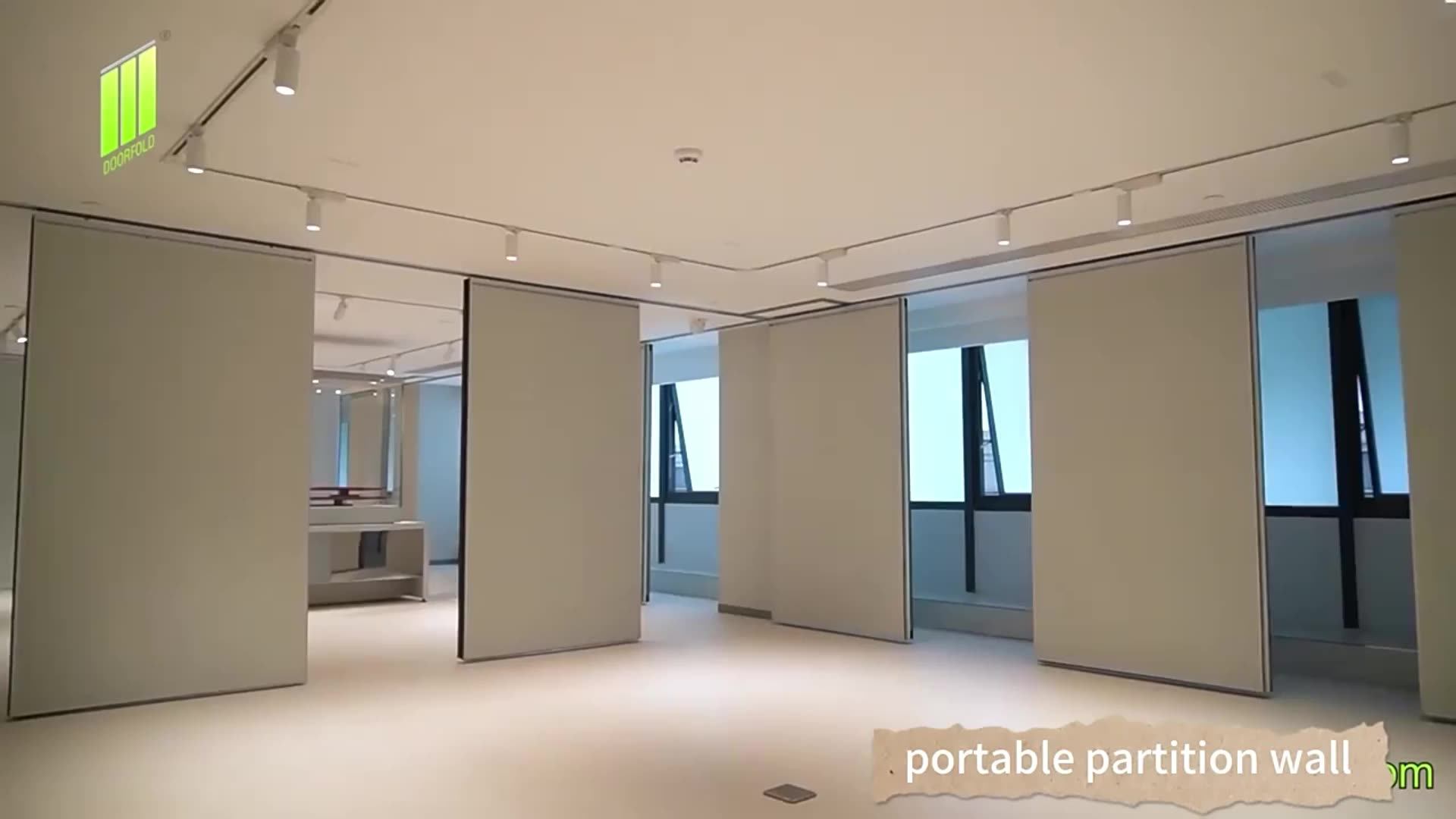 High Quality Office Wall Divider Partition Vertical Acoustic Sliding Foldable Door Partitions ...