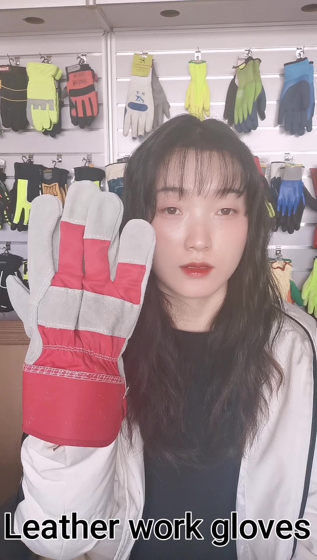 Heavy Duty Cow Split Leather Hand Protection Safety Leather Working ...