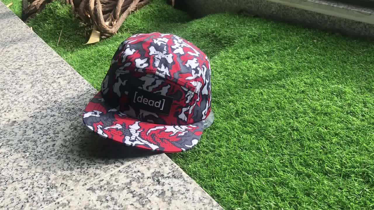 Multi-color Custom Blank 5 Panel Hats,Wholesale Design Your Own Woven Label Camp 5 Panel Cap ...