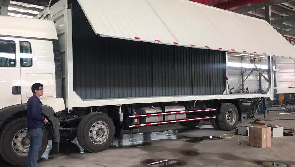 Philippine Price Van Body Side Opening 25-30 Ton Sino Truck Wing Box ...