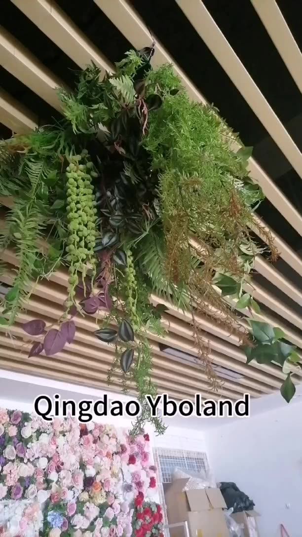 Hotel Restaurant Hall Roof Green Fake Leaf Grass Wall Panel Greenery ...