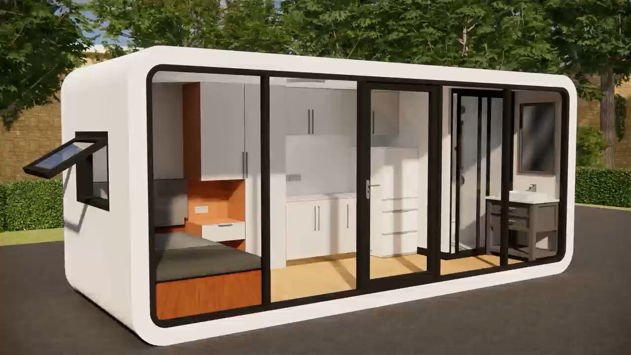 20ft 30ft 40ft Modern Modular House Pod Movable House Smart Apple Cabin ...