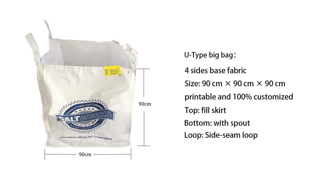 Customized Size 1 Ton Sand Jumbo Bag With Filling Skirt - Buy ...
