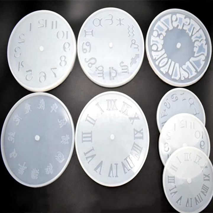 Diy Epoxy Resin Molds Crystal Drops Silicone Mold Clock For Jewelry ...