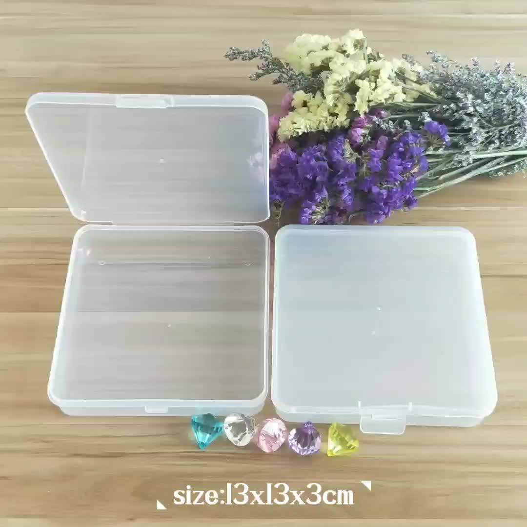 Custom Printing Clear Square Flip Top Flat Foldable Plastic Box - Buy ...